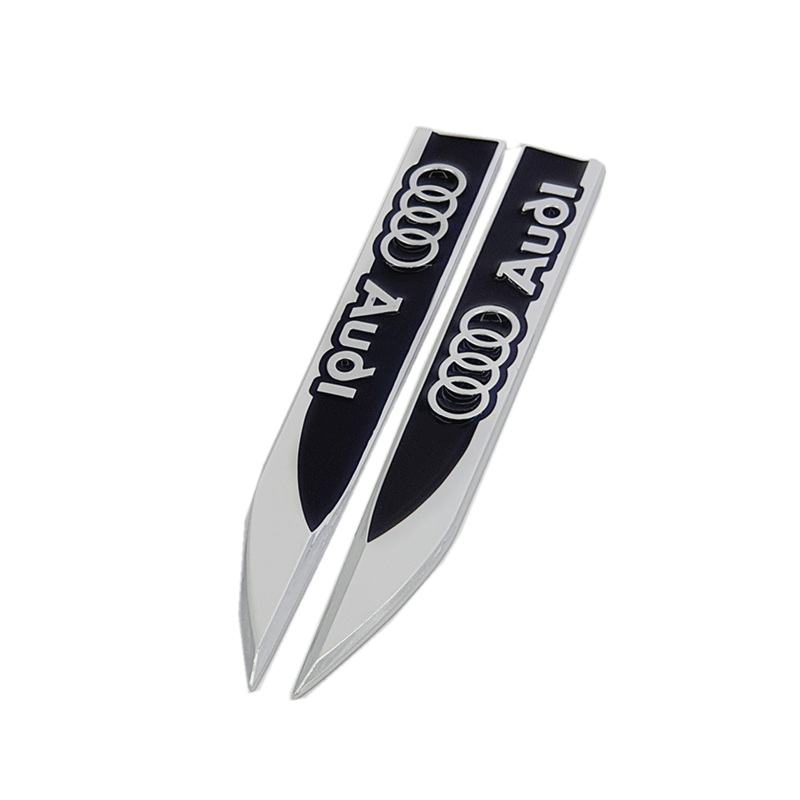 Apply to - Audi Car Flanks Mudguard Logo Blade Metal Decoration ...