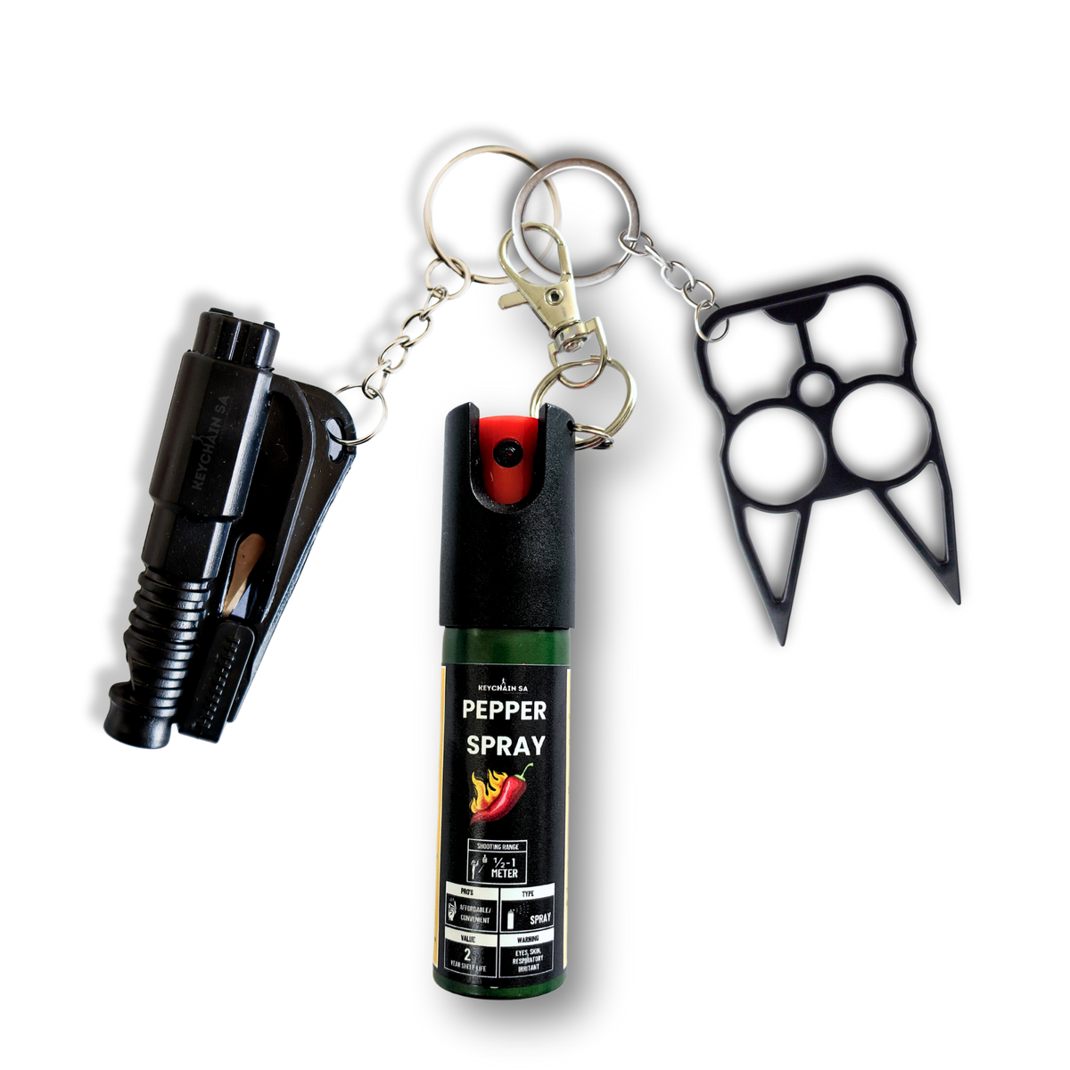 5in1 Mini Self Defence Set - Pepper Spray, Car Safety Tool & Kitty ...