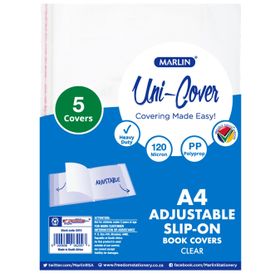 Marlin: 5 Piece Adjustable A4 Plastic Slip On Clear Covers (120 Micron ...