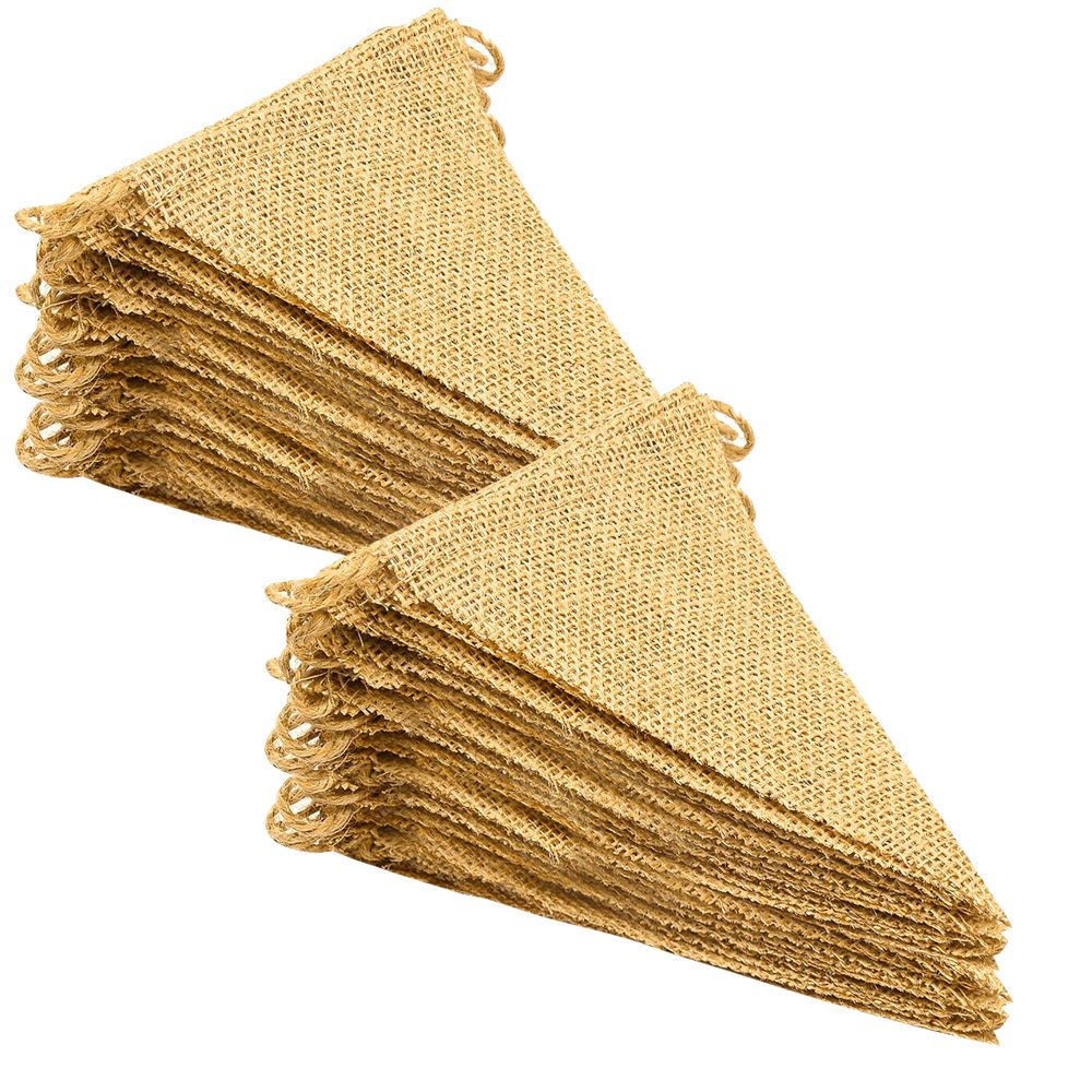 Decor Party Burlap Flags Banner, Triangle Bunting Flags 26 Piece | Shop ...