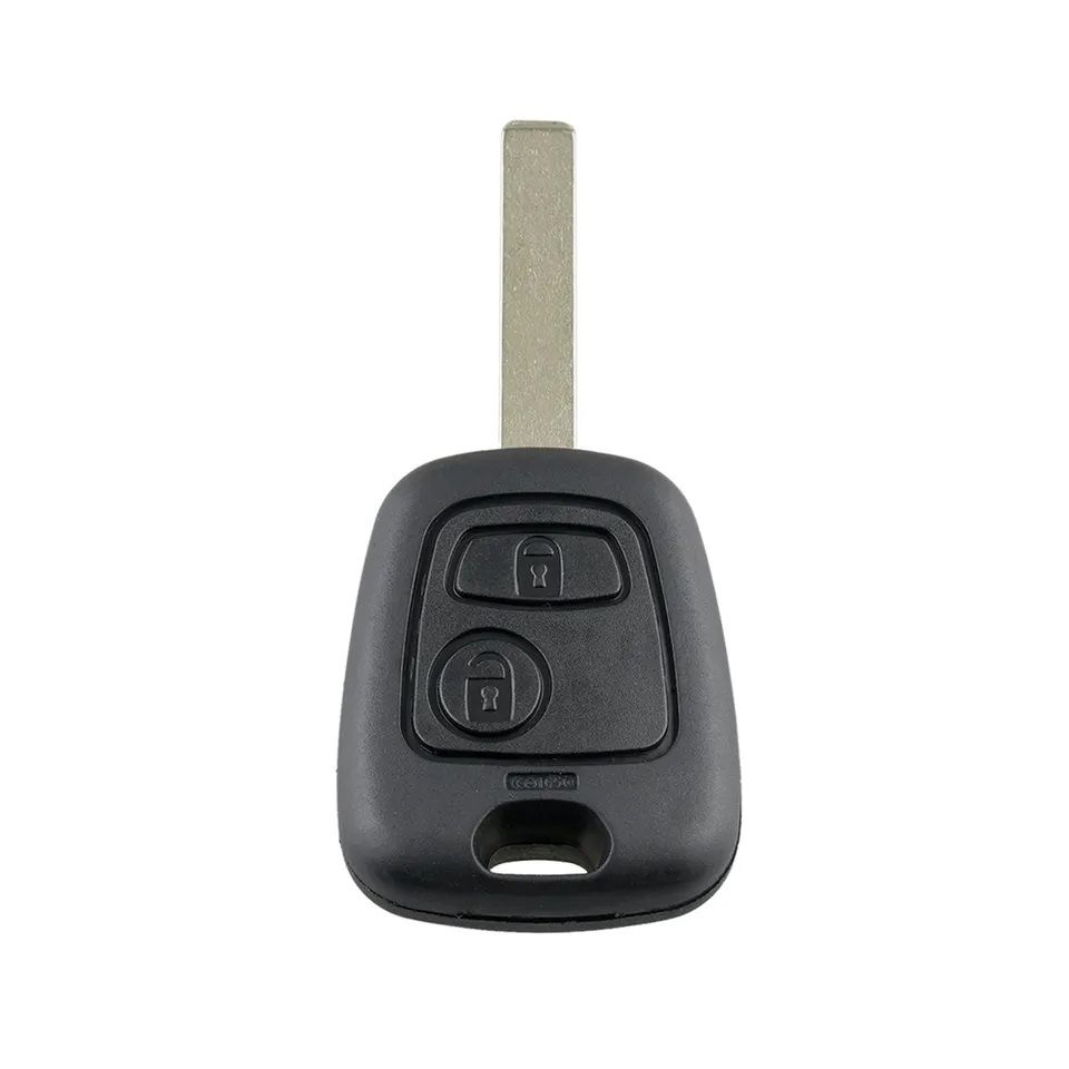 2 Buttons Blade Grooveless Car Key Case Shell Compatible with Peugeot ...