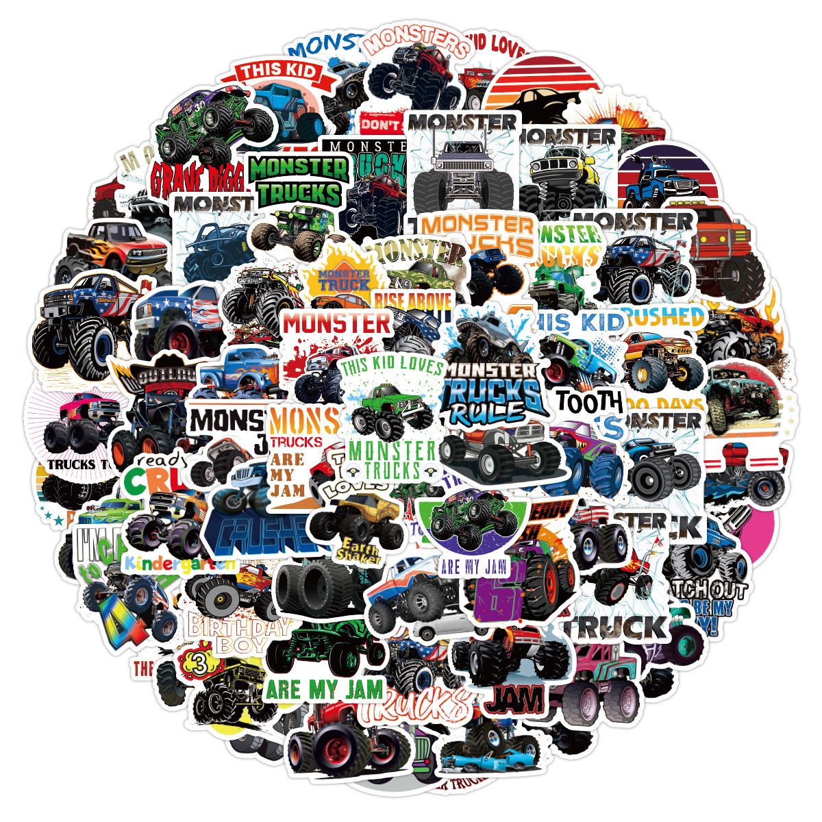 Replica Monster Truck Sticker Mix (100 Piece) | Shop Today. Get it ...