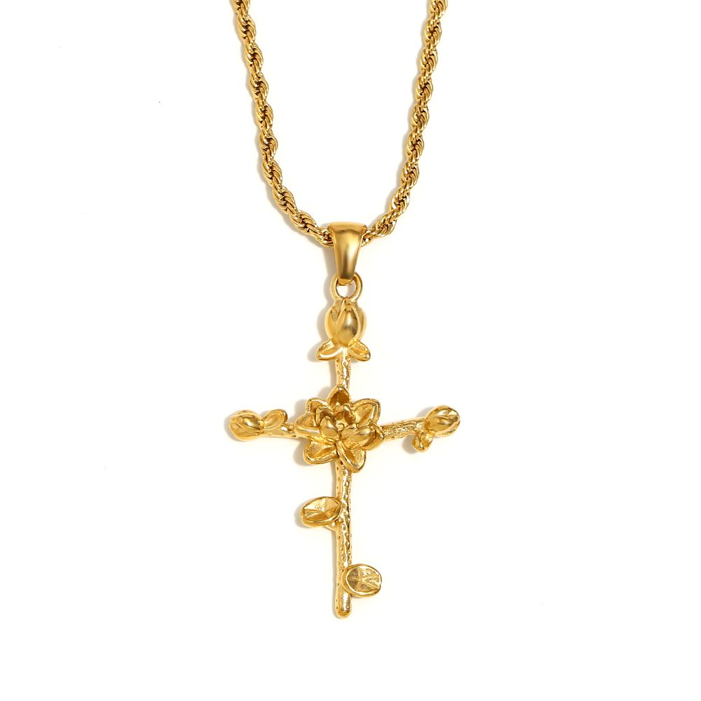 Jesus Cross Necklace Pendant-Chain Christian Church Baptism Gift | Shop ...