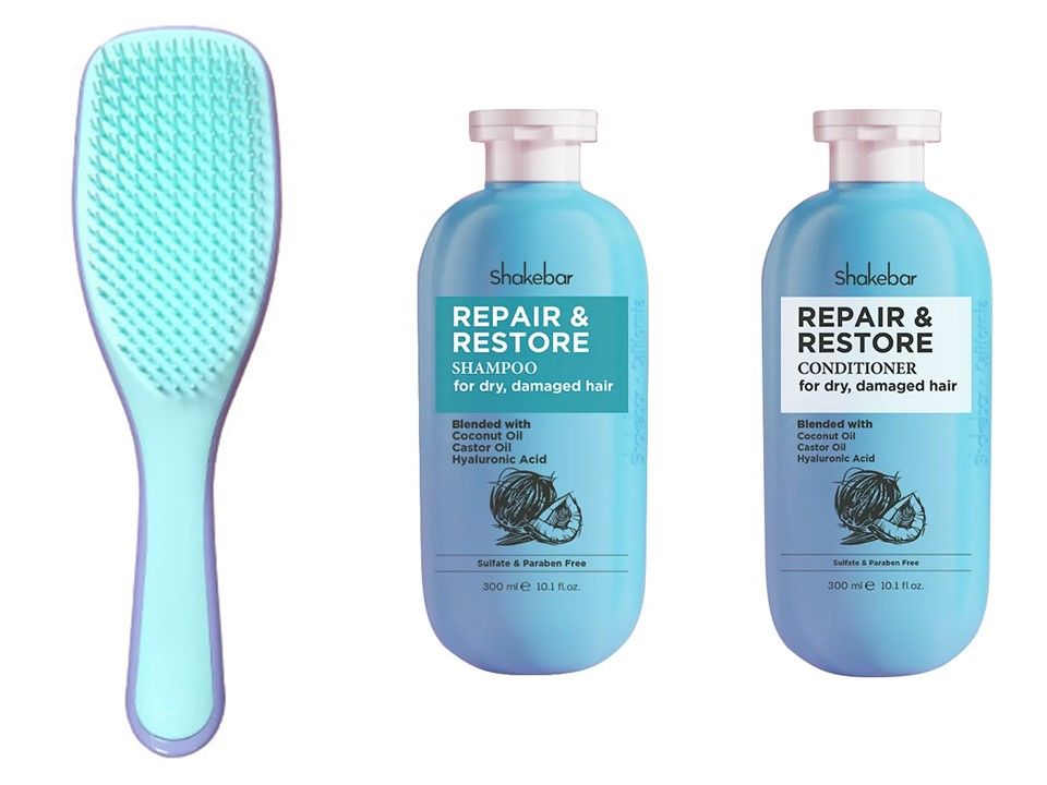 Shakebar Repair & Restore Shampoo & Conditioner + Wet Detangling Hair ...