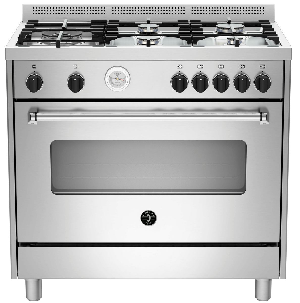 La Germania Americana 90cm Full Gas Stove 5 Burn Gas oven & Gas Grill ...