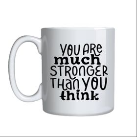 Stronger Coffee Mugs Trendy Motivational Graphic Cup Design Present 042 ...