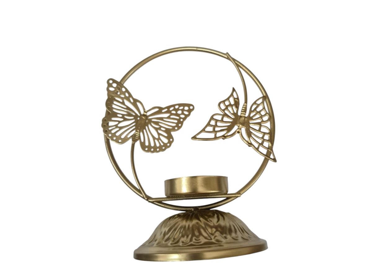 Butterfly Single Tealight Candle Holder - Elegant Gold Décor | Shop ...