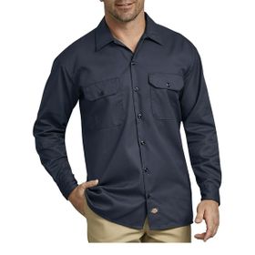 Dickies Mens Long Sleve Work Button Up Shirt - Navy | Shop Today. Get ...