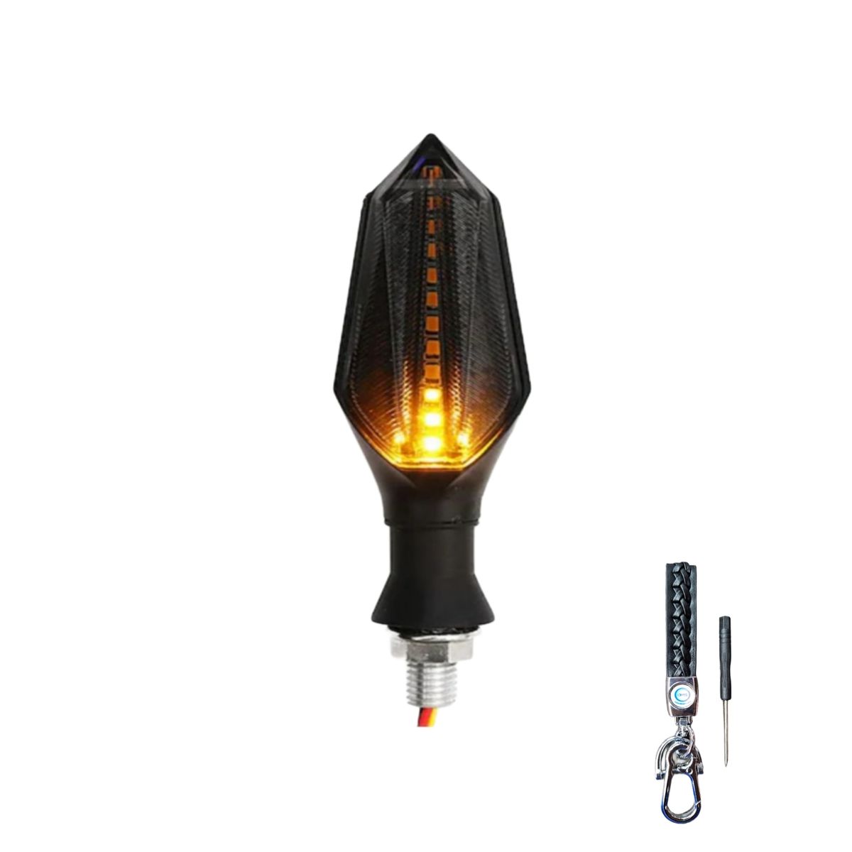 Universal Led Sequential Motorbike indicators sold as set + Oms Keyring ...