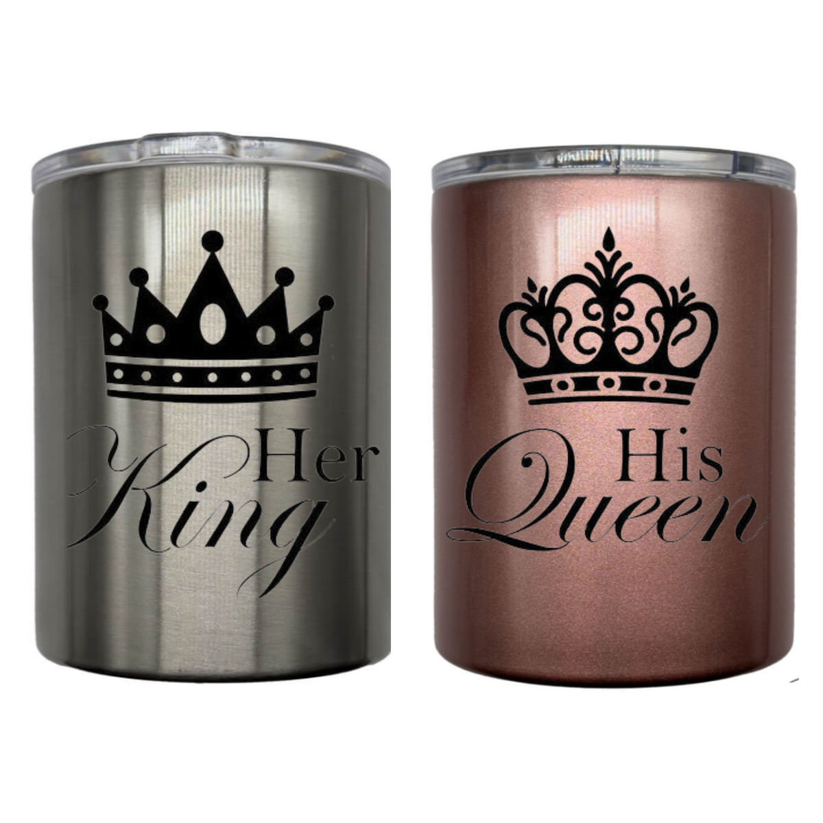His & Her Couple - Whiskey Tumblers Stainless steel 2 Pack Set | Shop Today. Get it Tomorrow ...