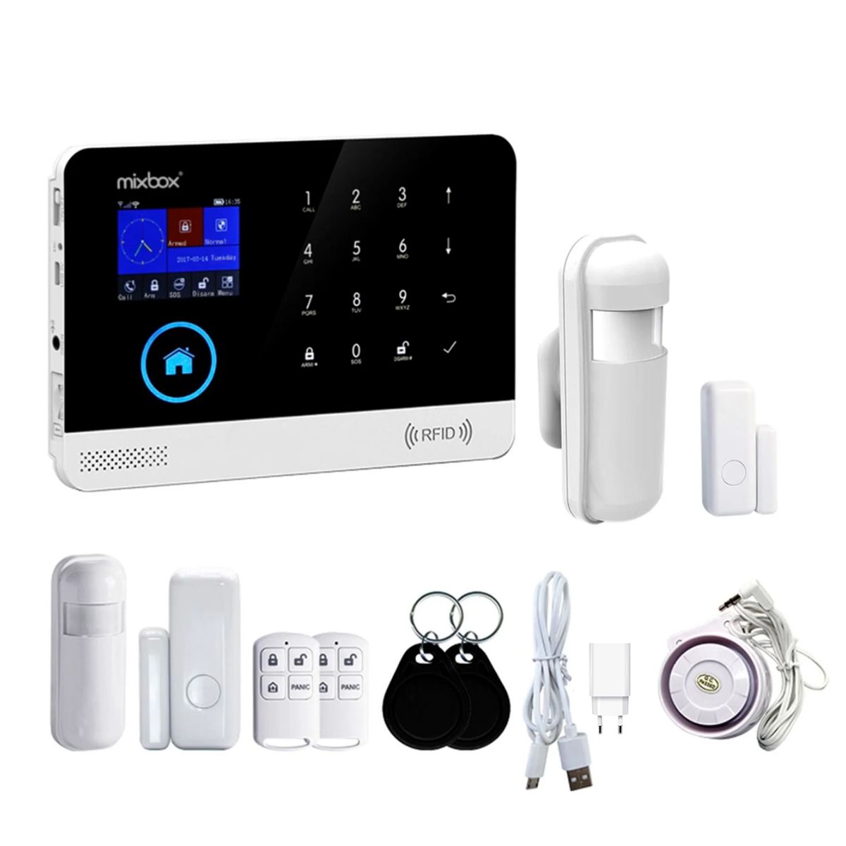 Mixbox Alarm Phone Call SMS WIFI Security System Wireless Kit | Shop ...