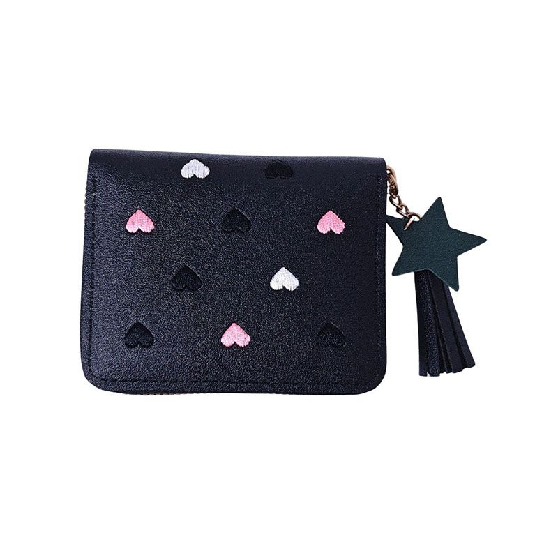 Fashionable And Elegant Ladies Peach Heart Pattern Credit Card Wallet ...