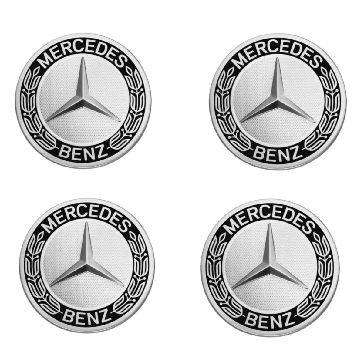 Mercedes Benz Wheel Caps - Set of 4 Black and Silver | Shop Today. Get ...