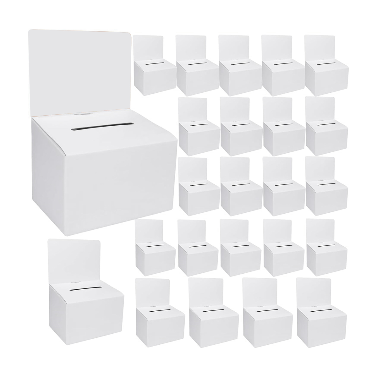24 Pack Cardboard Ballot Box with Slot, Raffle Boxes 6x6Inch | Shop ...