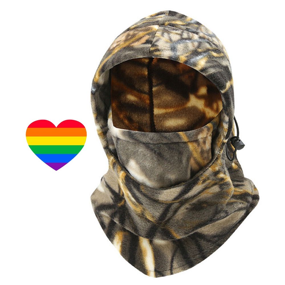 Camping Winter Fleece Balaclava Thermal Insulation Mask & Heart Sticker ...