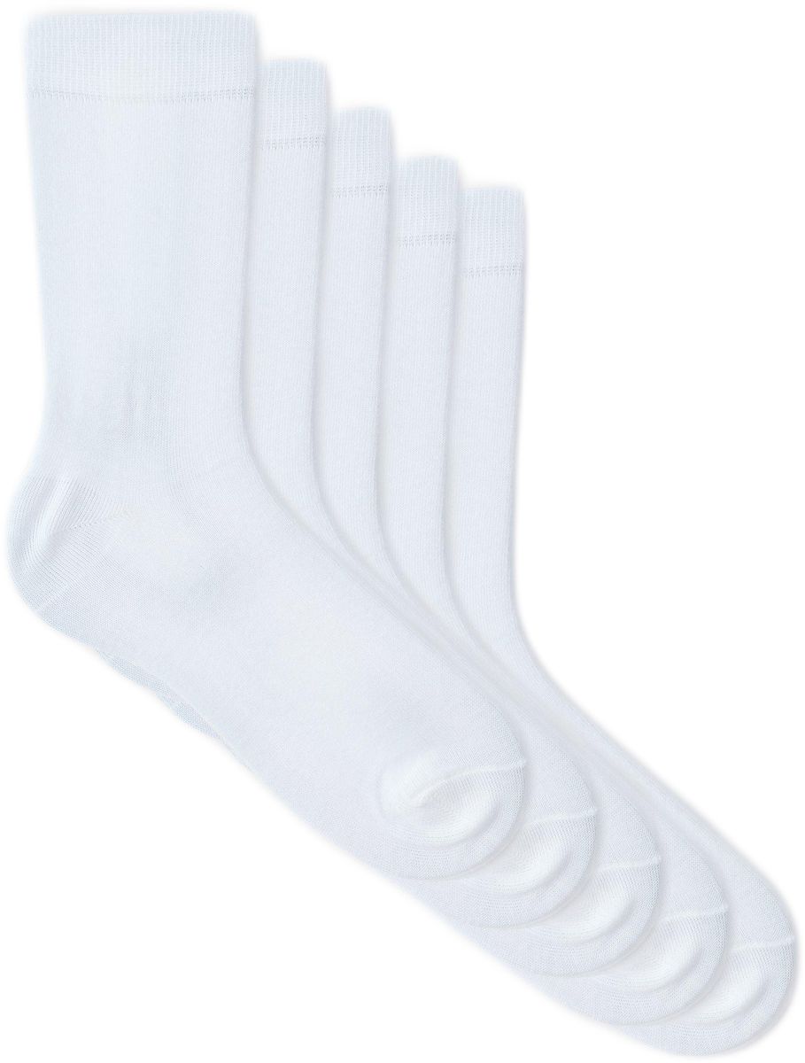 boohooMAN - Men's 5 Pack Plain Socks - White | Shop Today. Get it ...
