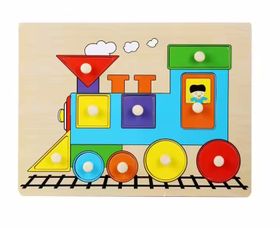 Wooden Knob Train Shape-Matching Puzzle | Shop Today. Get it Tomorrow ...