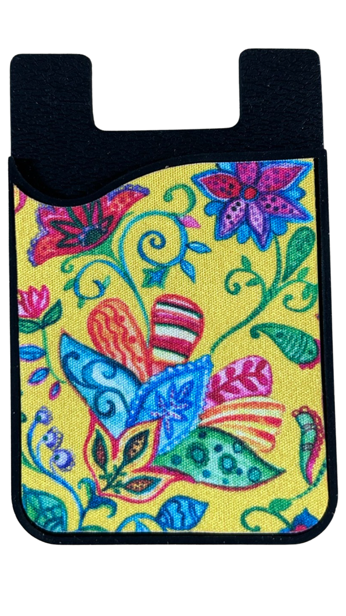 Card Holder that can Stick to the back of your Phone - Flowers and ...