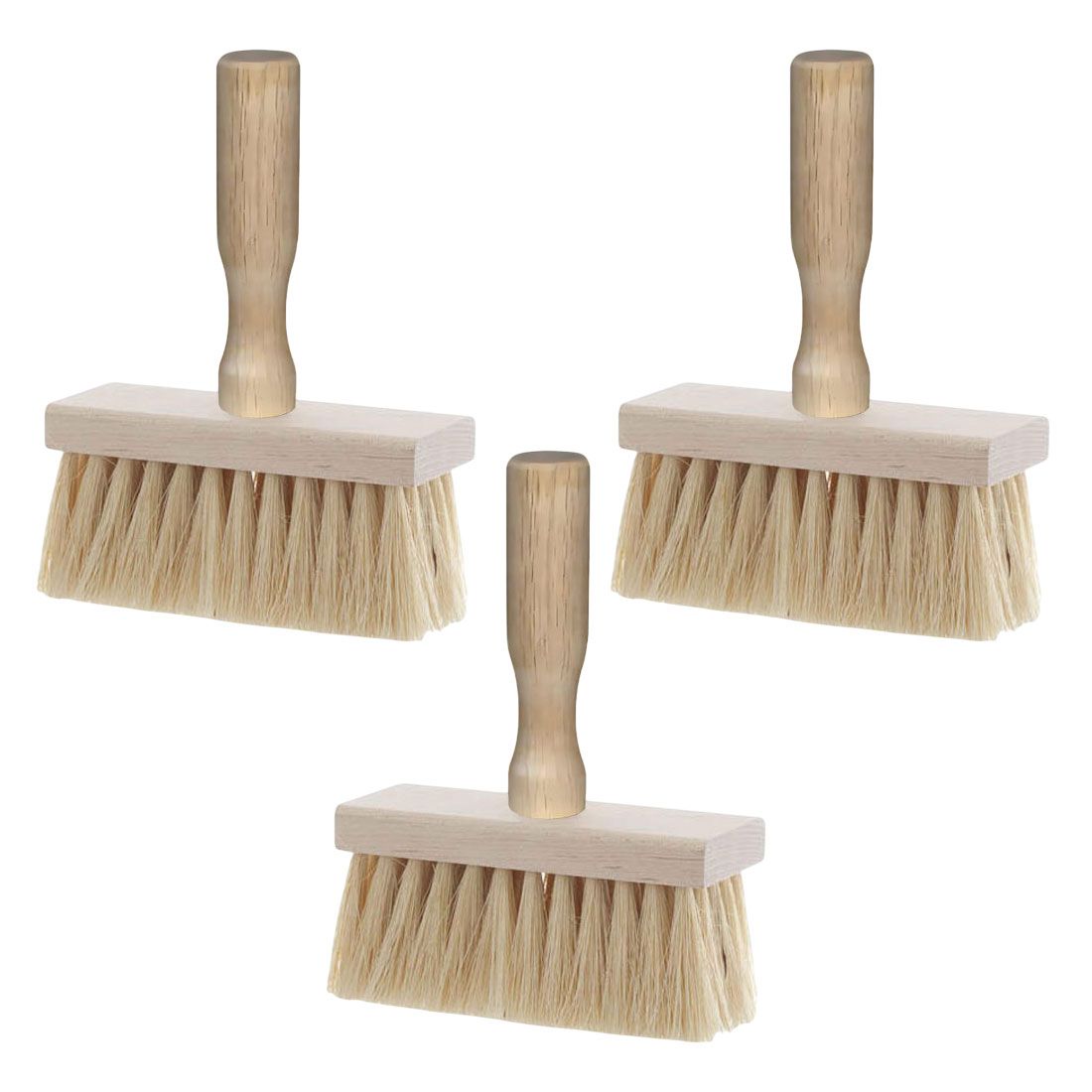 Heavy Duty Builders Block Brush with Wooden Handle - 3 Pack | Shop ...