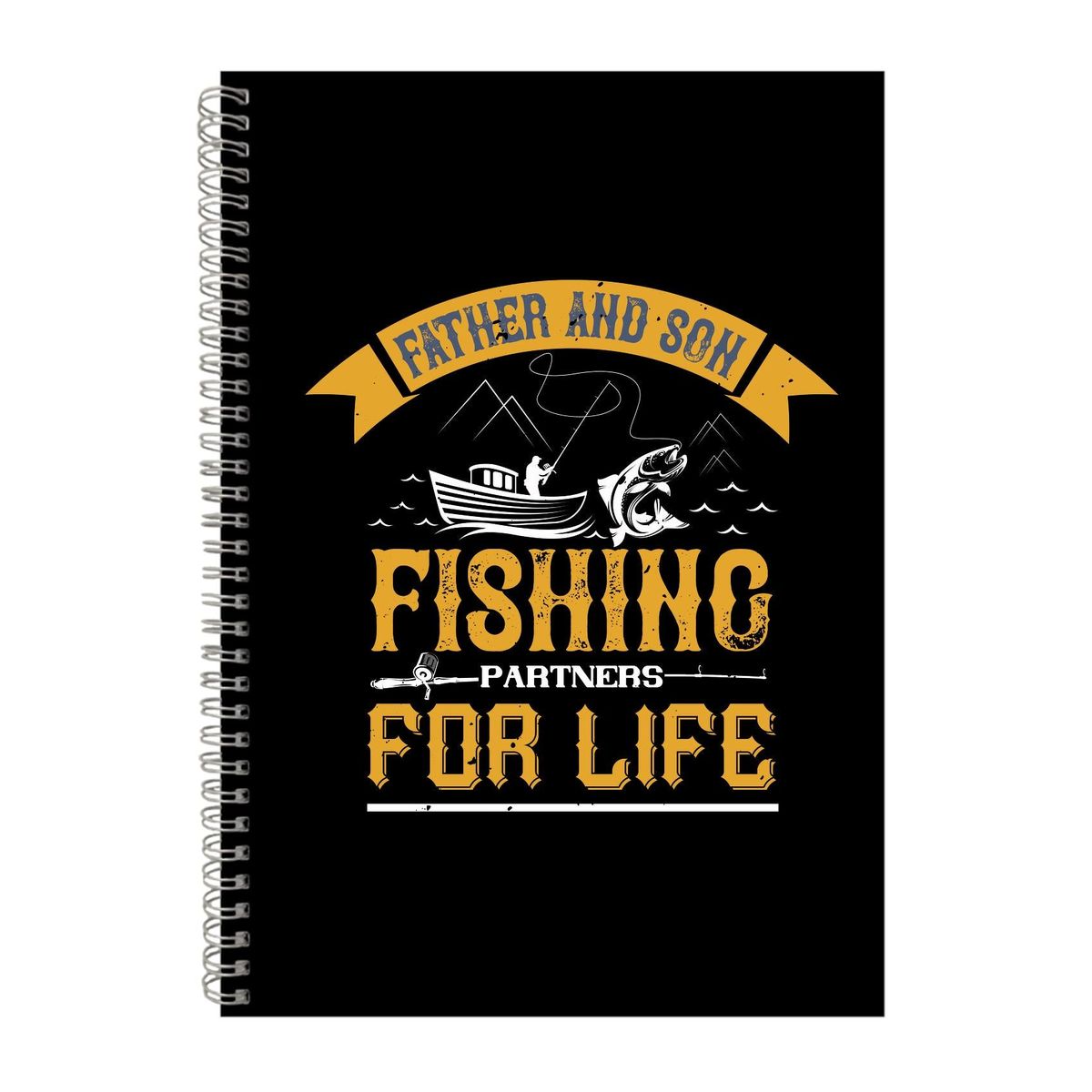 Fishing Partners For Life Notebook Fisherman Gift Idea A4 Notepad 162 ...