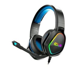 COLUSI - CLS-300 - Sleek RGB Backlit Wired Gaming Headphones - Black ...
