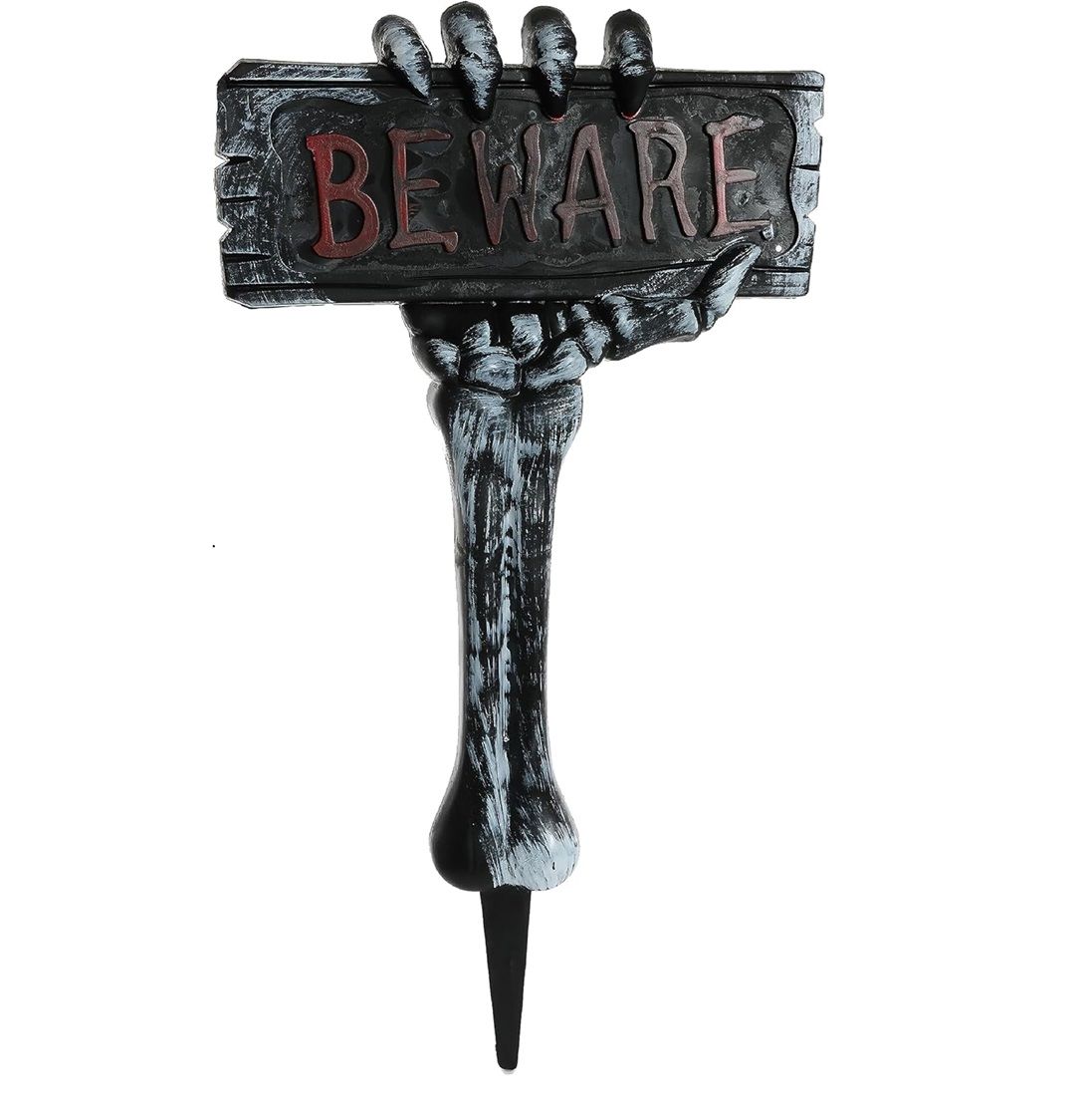 Plastic Halloween Skeleton Hand Garden Stake Beware Sign (55cm) | Shop ...