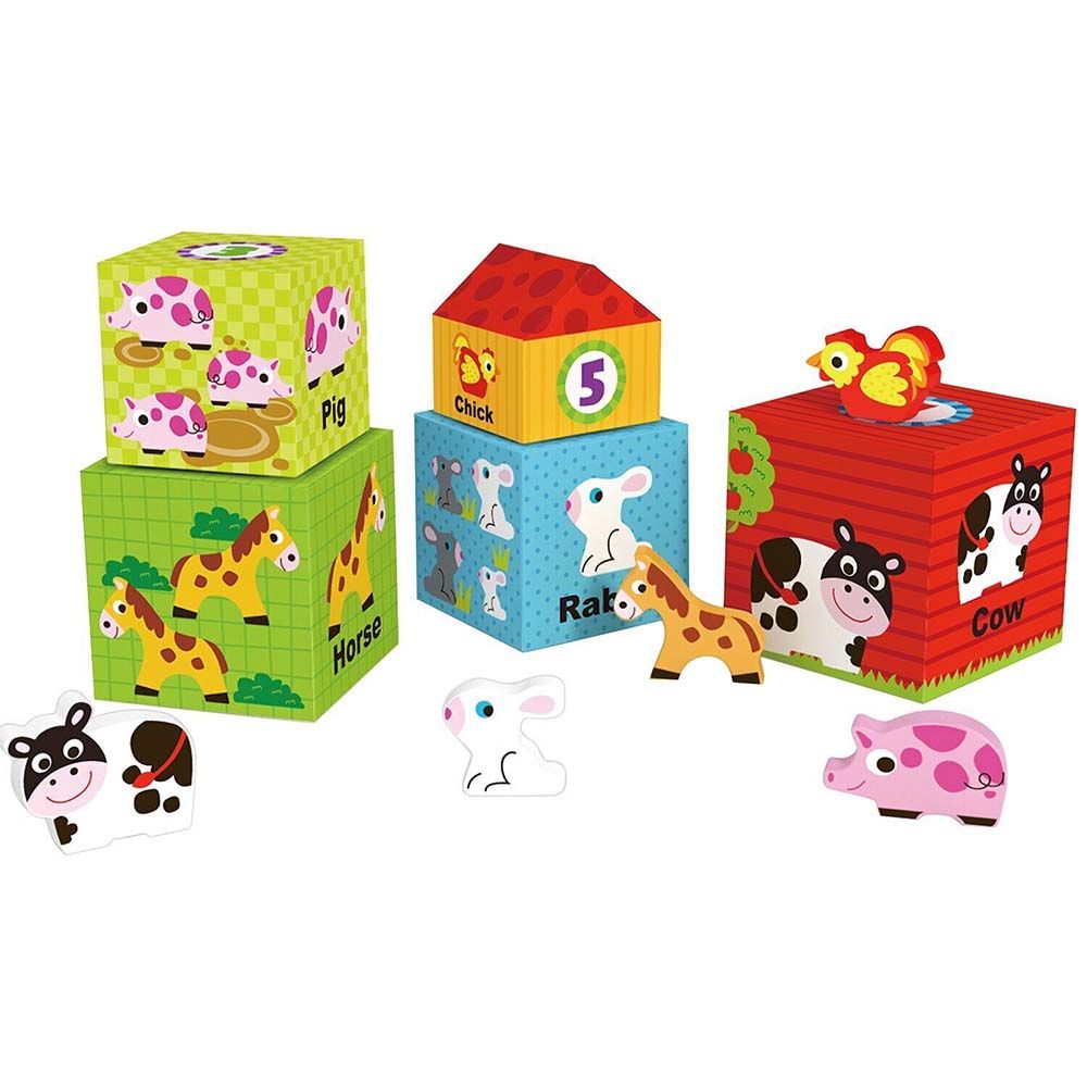 TookyToy Farm-Themed Nesting &Stacking Box Toy Set | Shop Today. Get it ...