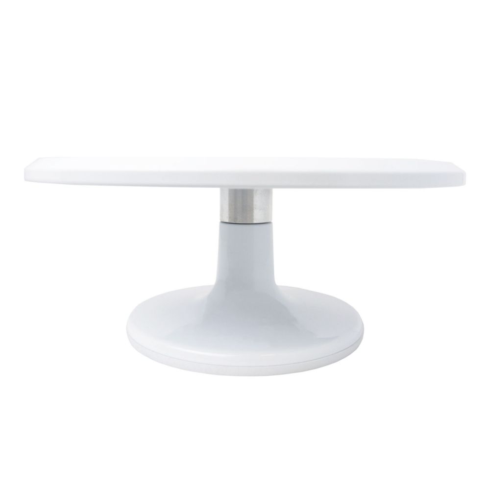 PME Professional Metal Turntable White Cake Stand for Decorating 30.5 x ...
