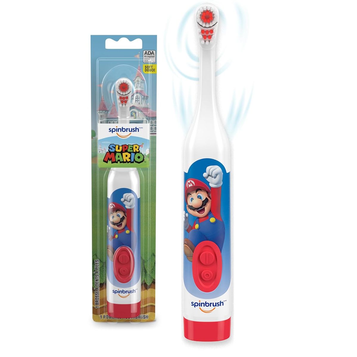 Spinbrush Super Mario Kid's Electric Battery Toothbrush | Shop Today ...