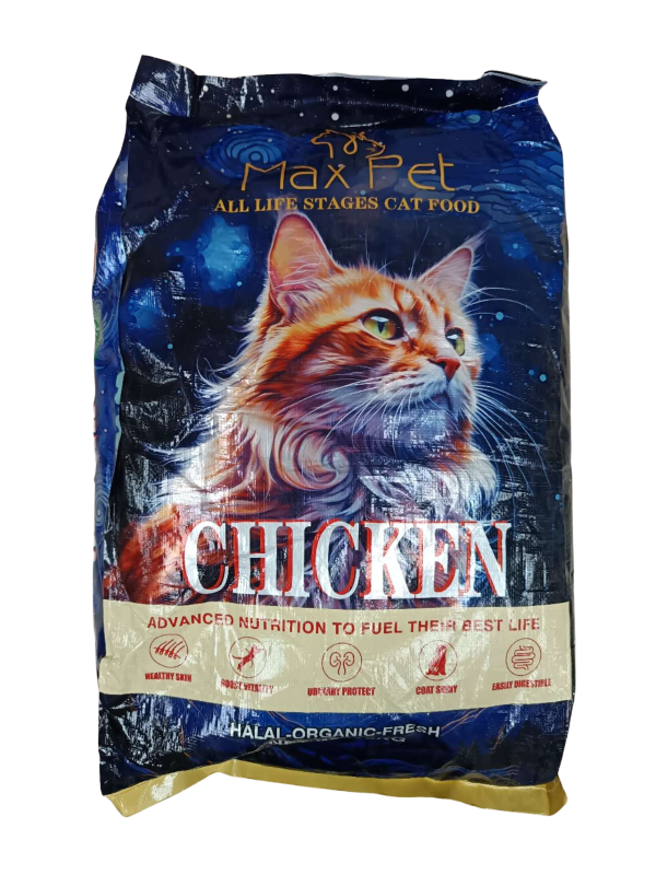 MaxPet 10kg Cat Dry Food Halal Organic Fresh Chicken Flavor All Life ...