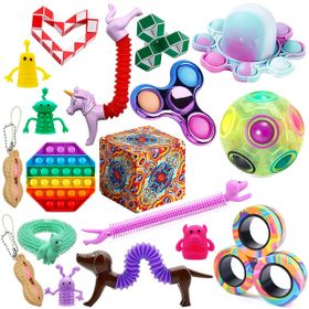 20 Pack Premium Bundle Set Sensory Fidget Toys Stress Relief Kids ...