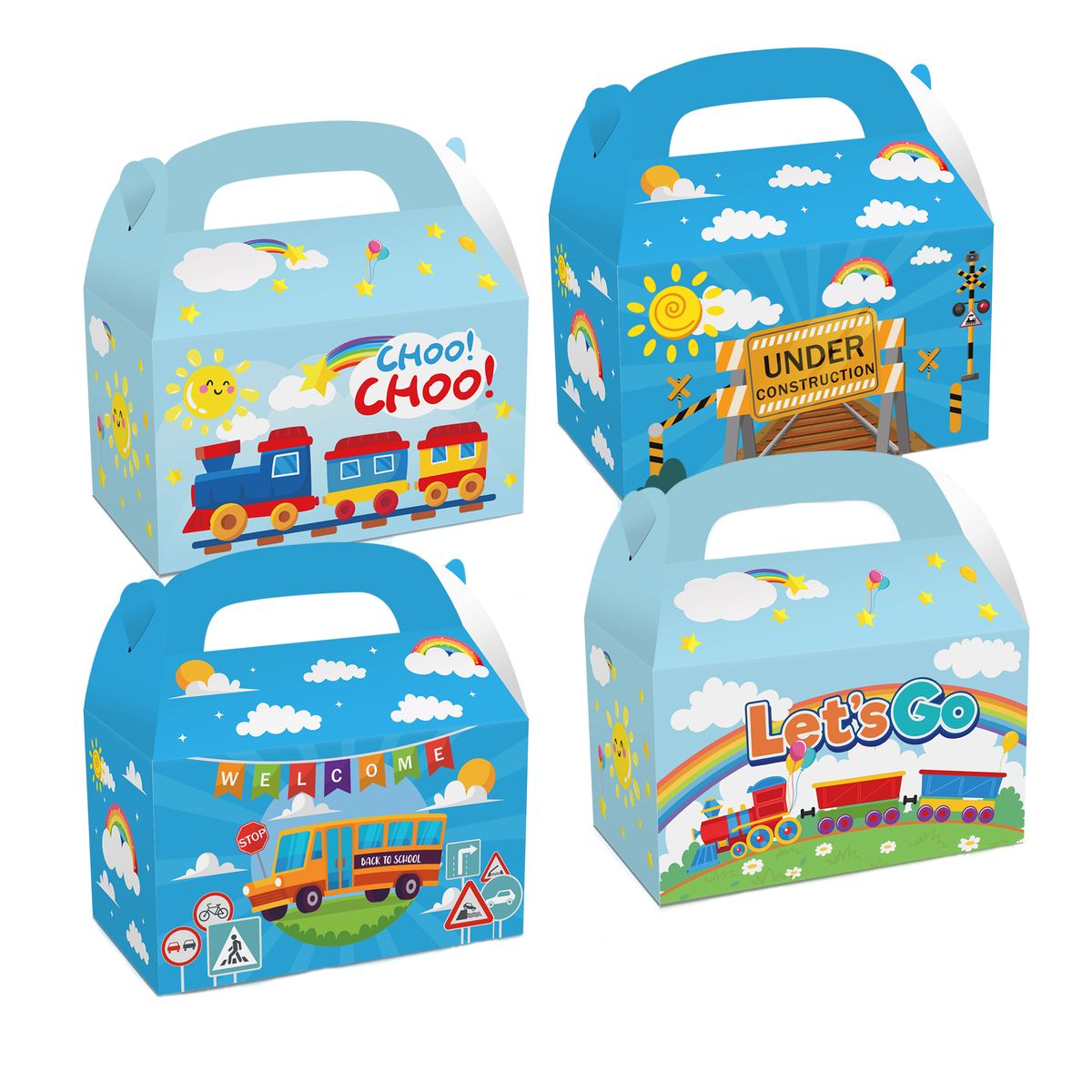 Party Favor Boxes - Train and Rainbow Theme - 12 Boxes | Shop Today. Get it Tomorrow! | takealot.com