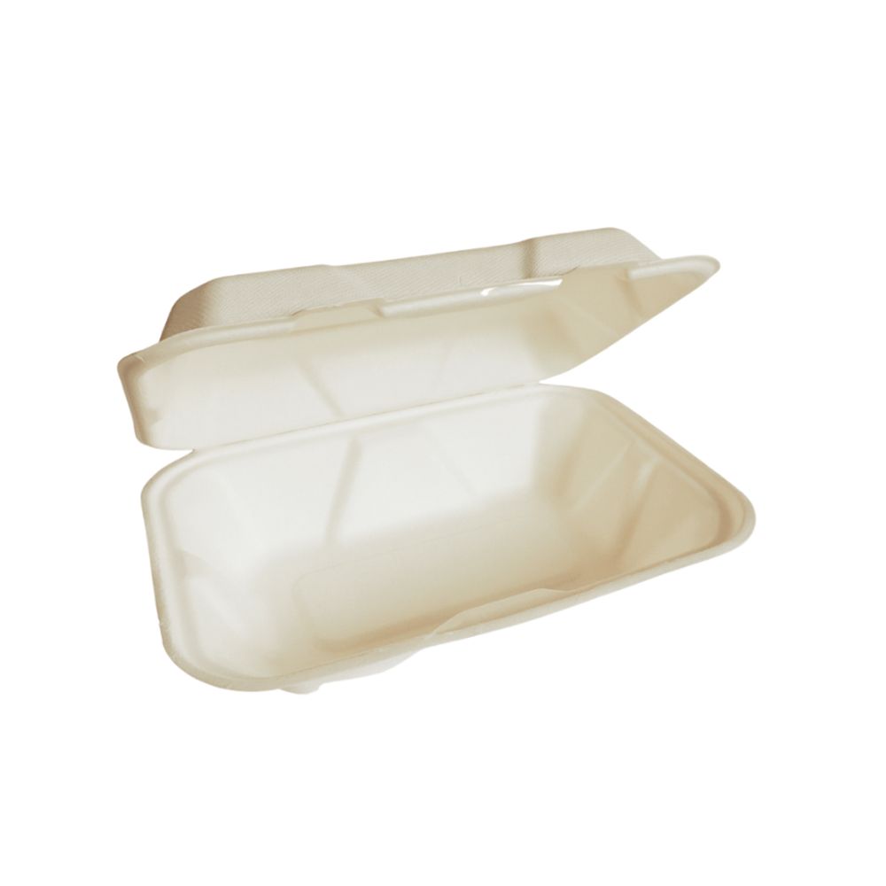 Single Compartment Sugarcane Rectangular Clamshell - 900ml (6-pack ...