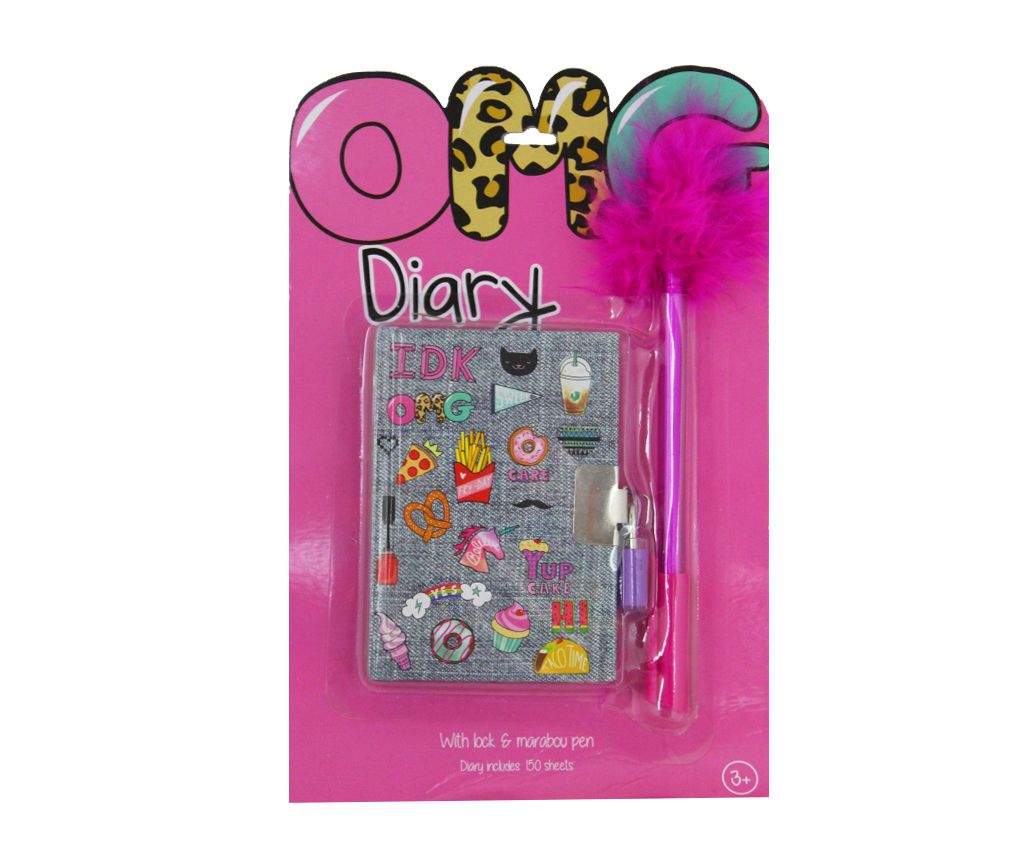 OMG - Mini Diary with Fluffy Marabou Pen | Shop Today. Get it Tomorrow! | takealot.com