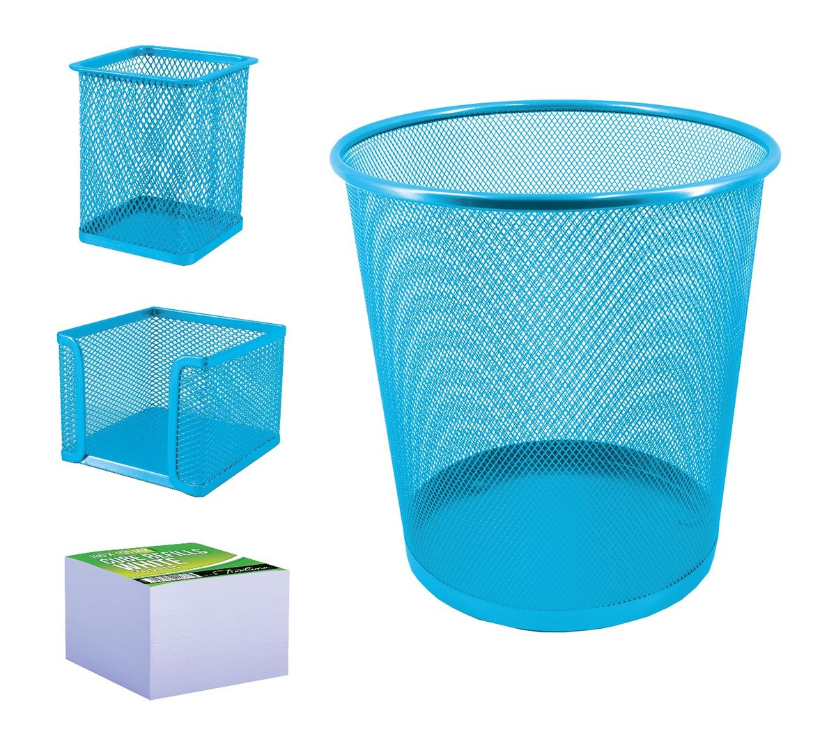 SDS Wire Mesh Office Organizer & Bin Bundle - 4 Piece - Blue | Shop ...