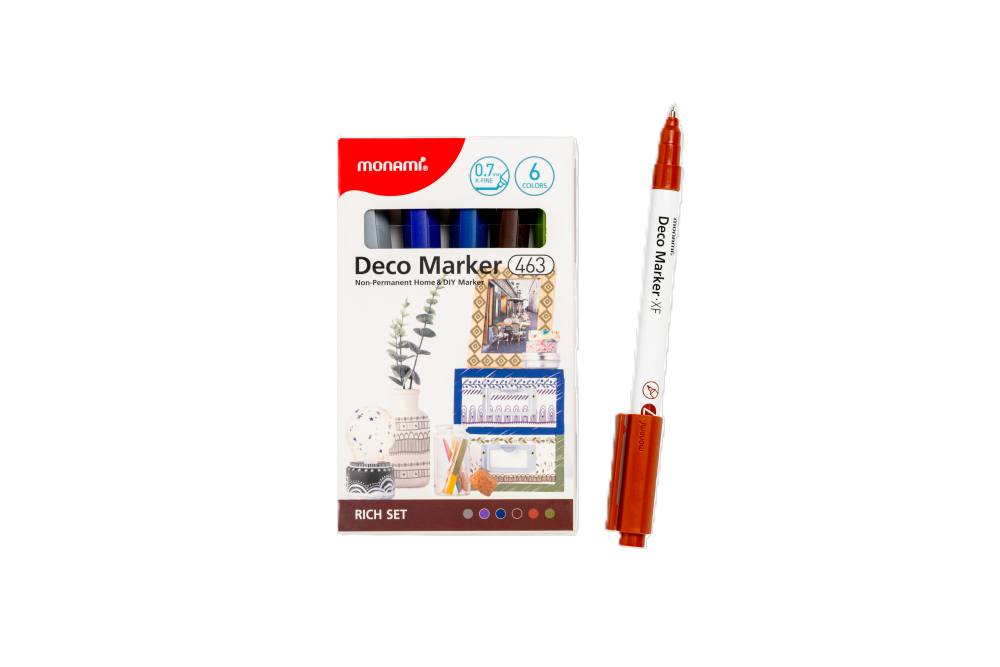 Monami Acrylic Deco Markers 463 - Extra Fine 0.7mm Risk 6's | Shop ...