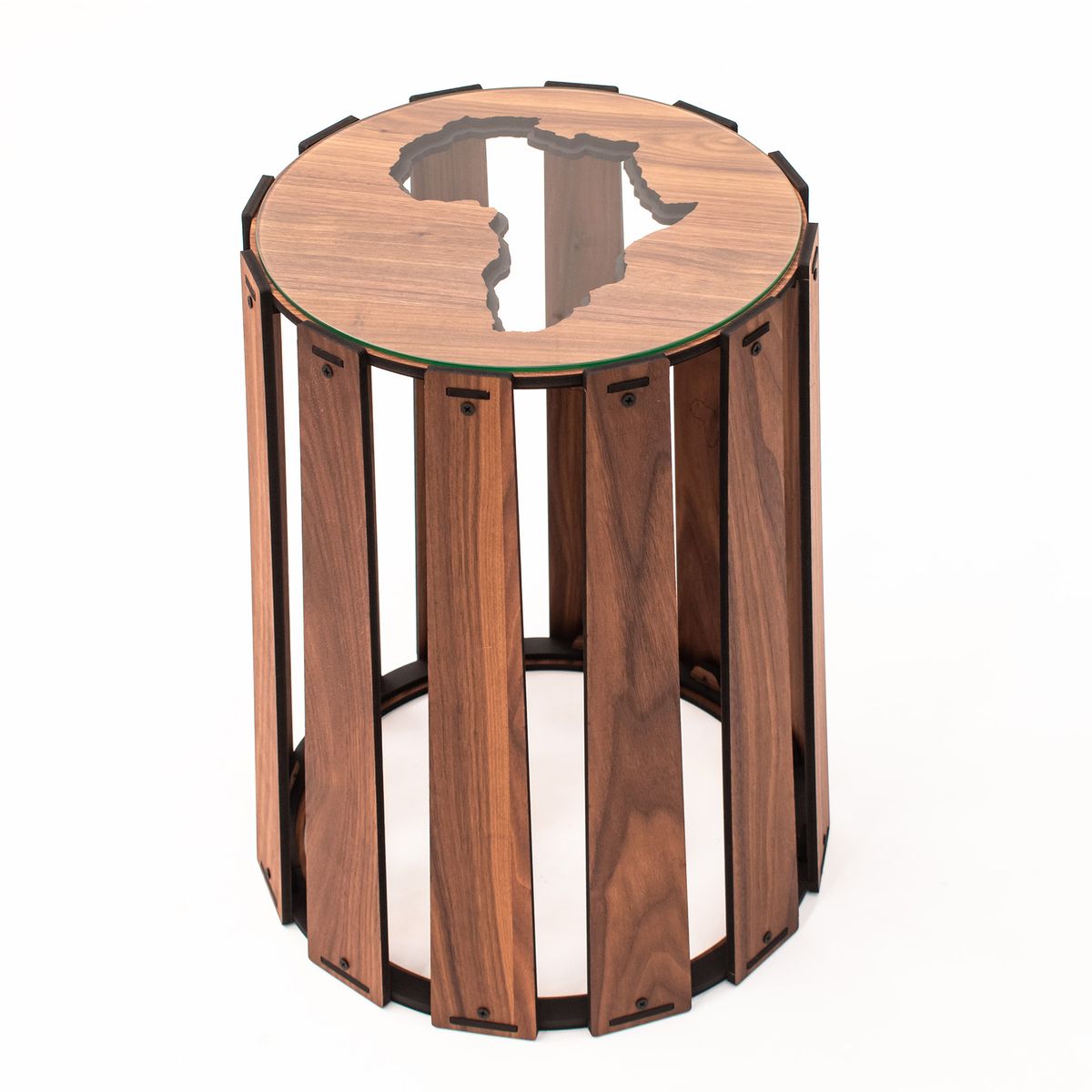 African Art - African Map Side table, Slatted Round End Table | Shop Today. Get it Tomorrow ...