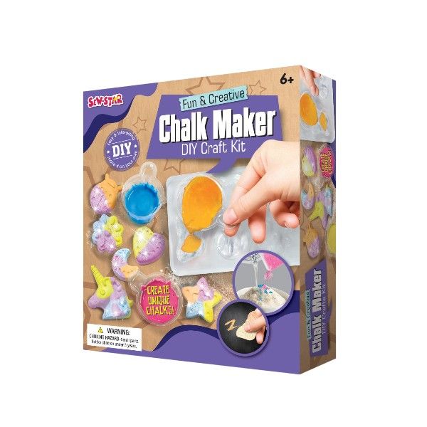 Sew-Star Chalk Maker DIY Craft Kit - Create Your Own Colorful Chalk ...