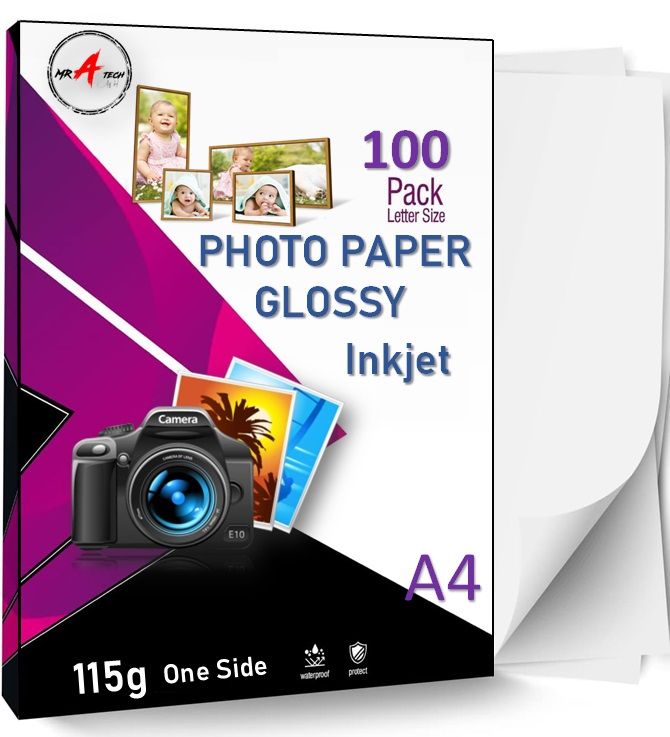 A4 Glossy Photo Papers 115gsm Compatible Inkjet Printer A4 100 Sheets | Shop Today. Get it ...
