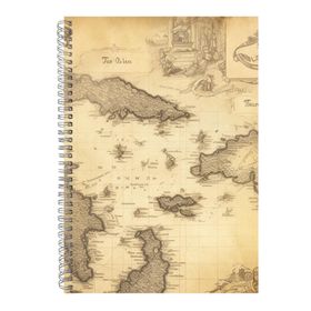 Paper A4 Notebook Spiral and Lined Maps Graphic Notepad Design Present ...