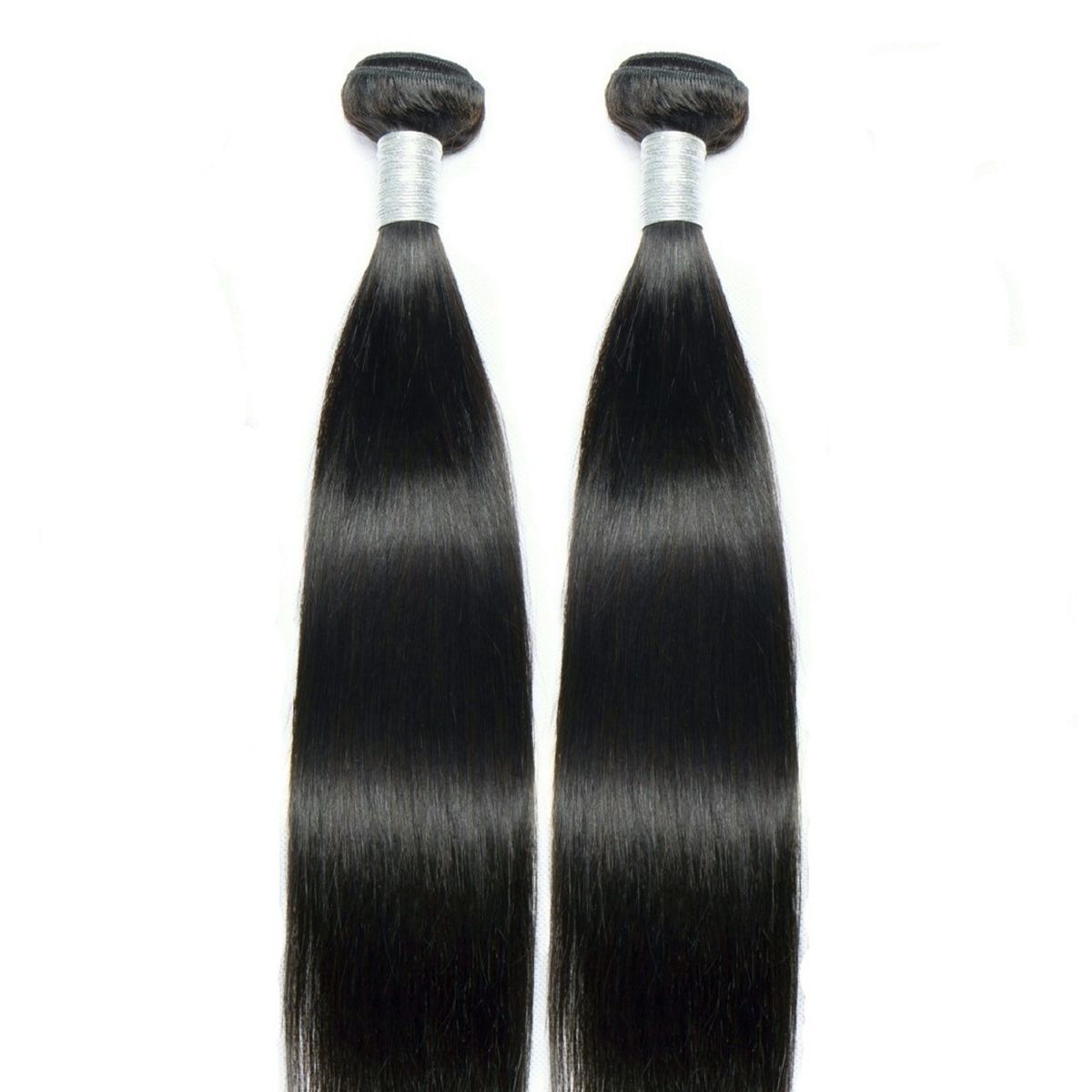 100% Human Hair Piece Extensions Straight Weave 30 Inch Black Natural ...