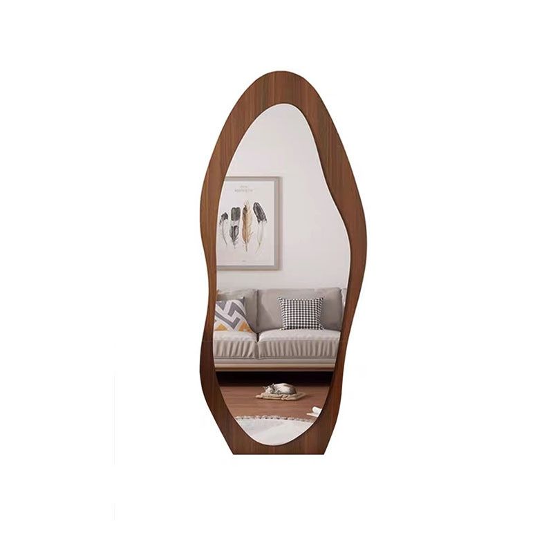 G19-1-5 Irregular Wooden Frame Full-Length Floor Mirror | Shop Today ...