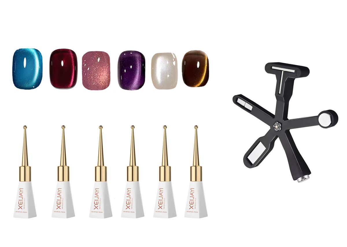 7 Pack XEIJAYI Cat Eye Nail Gel Polish /Magnet | Shop Today. Get it ...