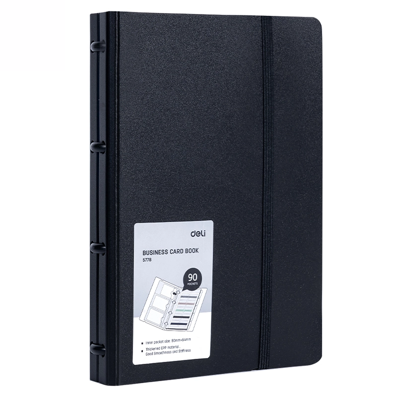 Deli Business Card Book 30x140x198mm Black | Shop Today. Get it ...