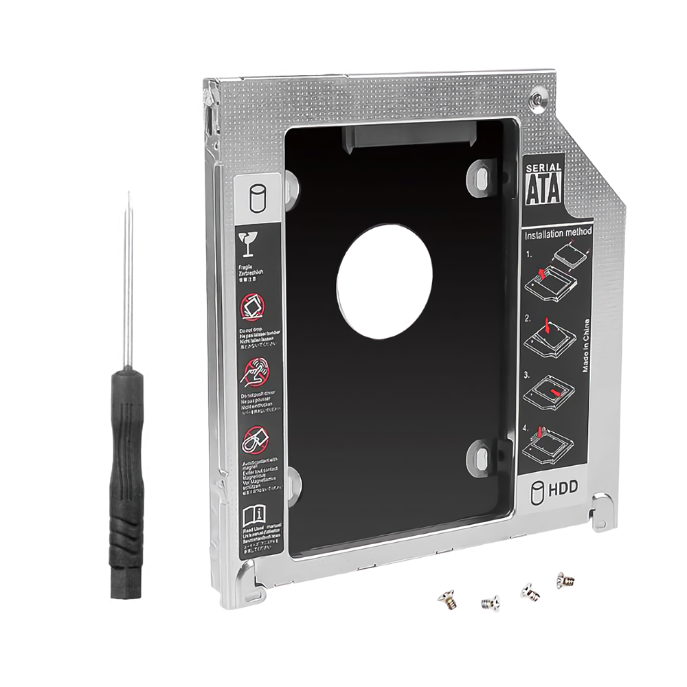 Cell N Tech 9.5mm Universal SATA HDD Hard Drive Caddy for CD/DVD-ROM ...