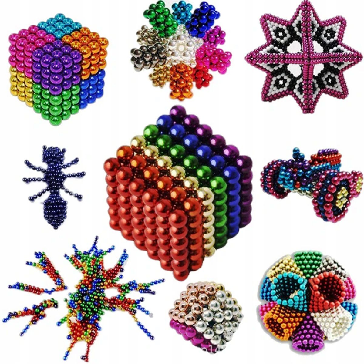 Magnetic Balls Kids Home & Office Fidget Toy Brain Trainer -125 Piece x ...