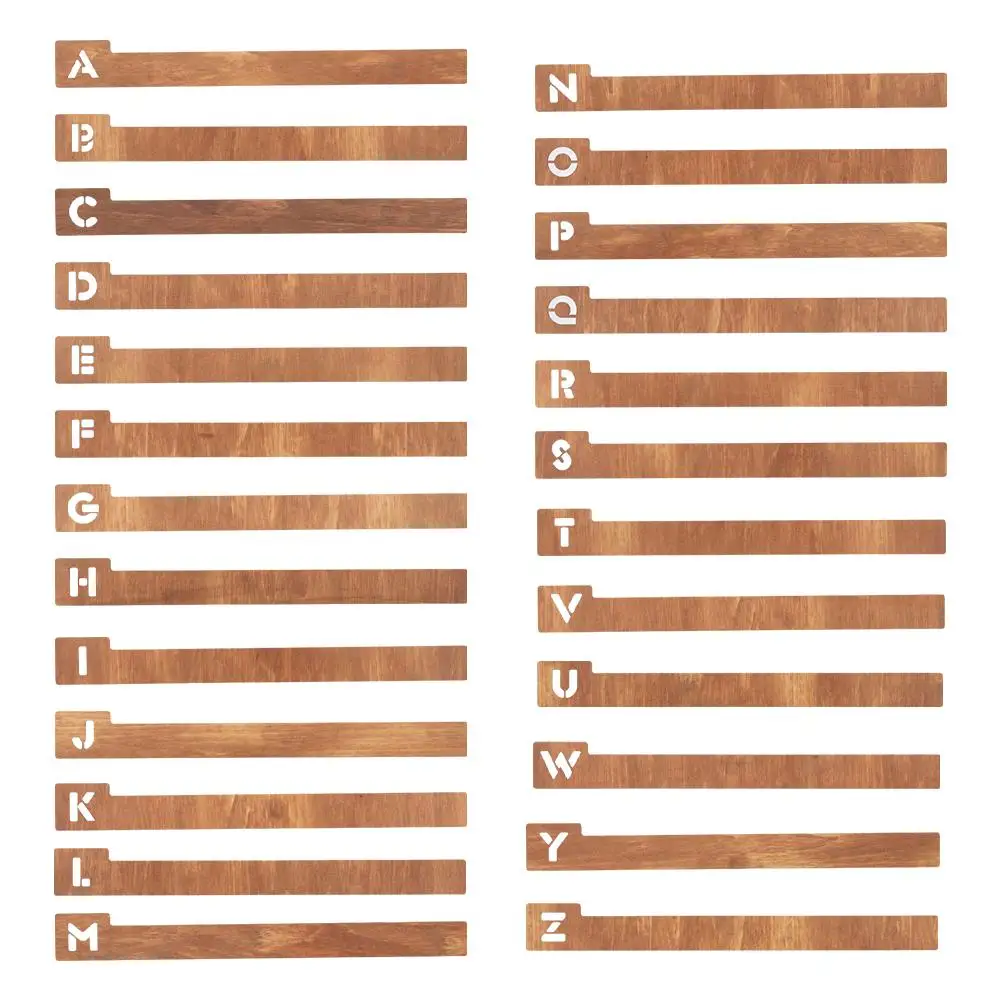 Decor Alphabetical A-Z Clear Label Simple For Shelf Storage (35cm ...