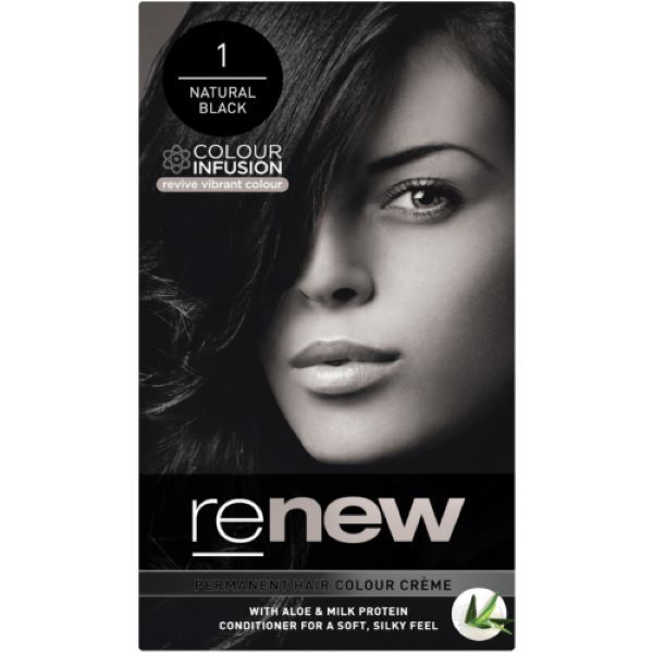 Renew Permanent Hair Colour Creme Natural Black 1 Application | Shop ...