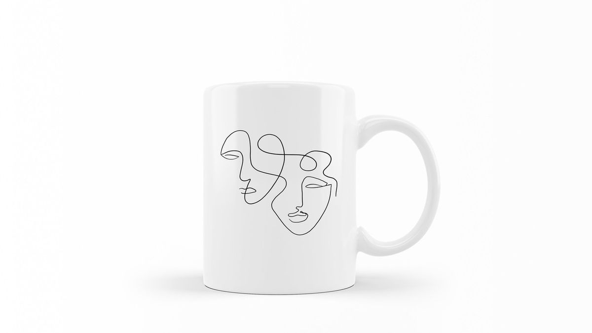 Designer Line Art Coffee Mug - Two Girls | Shop Today. Get it Tomorrow ...