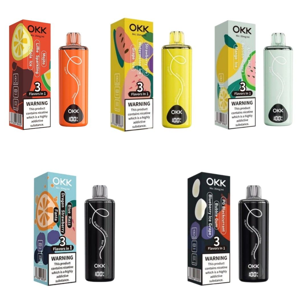 OKK Tripo (3 Flavours In 1) 20000 Puffs Disposable - Universal (Pack of ...